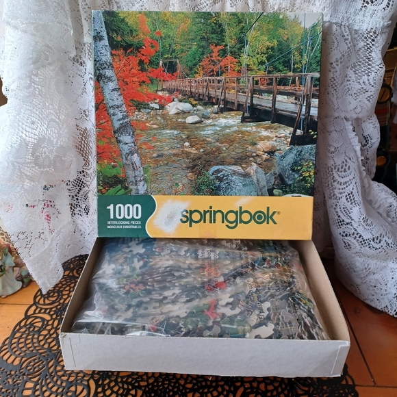 Springbok | Games | Vtg Springbok 00piece Jigsaw Puzzle Footbridge To ...